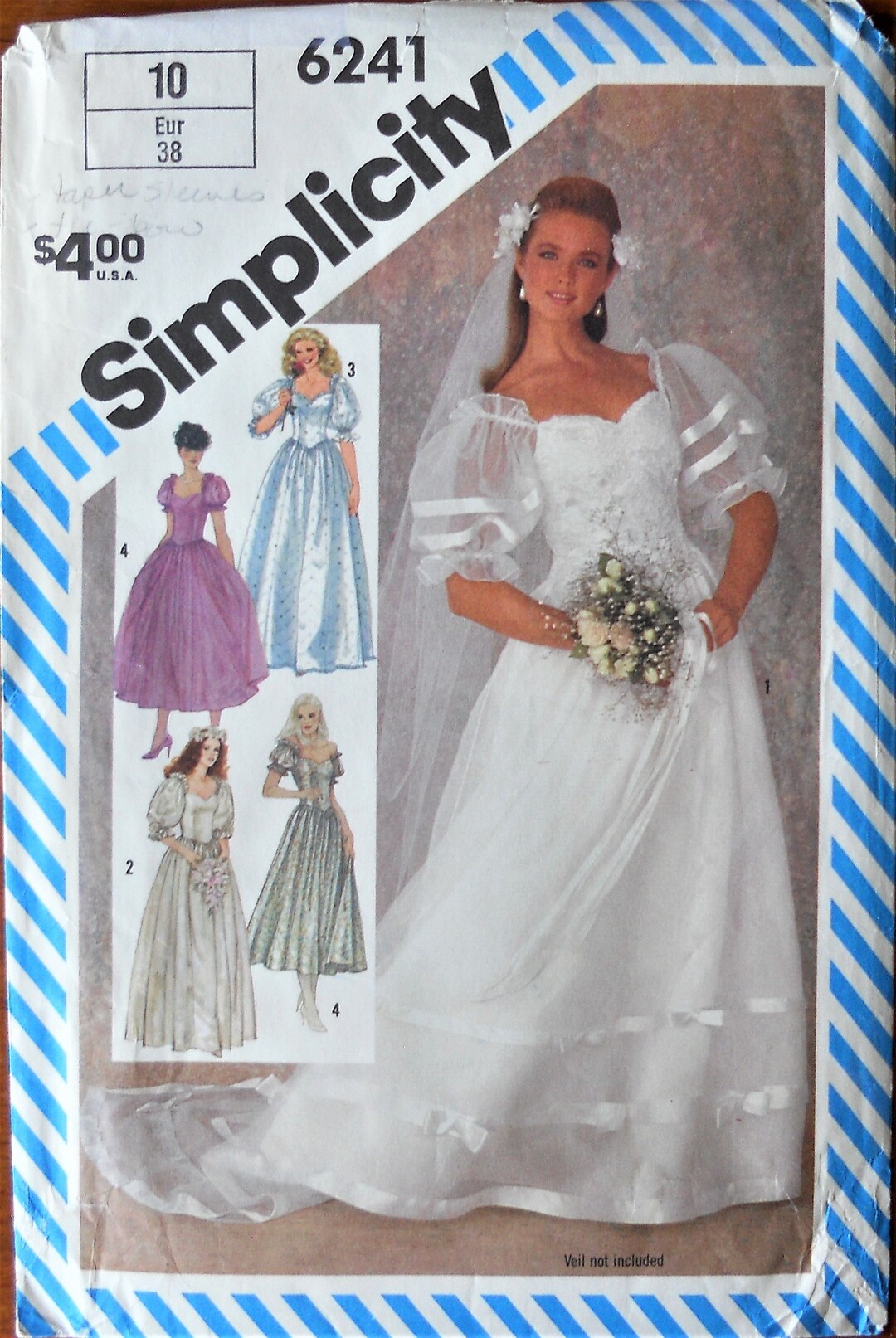 Simplicity 6241. Bridal Gown Pattern. Vintage 1983 Wedding Dress ...