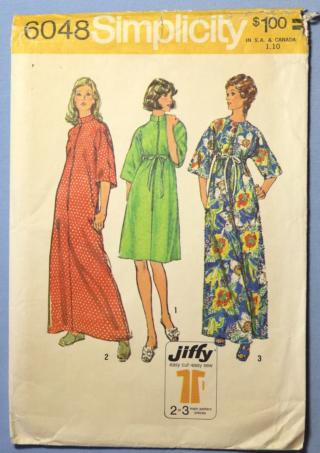 Simplicity 6048. Vintage 1973 Jiffy Robe Pattern. Caftan Robe Pattern ...