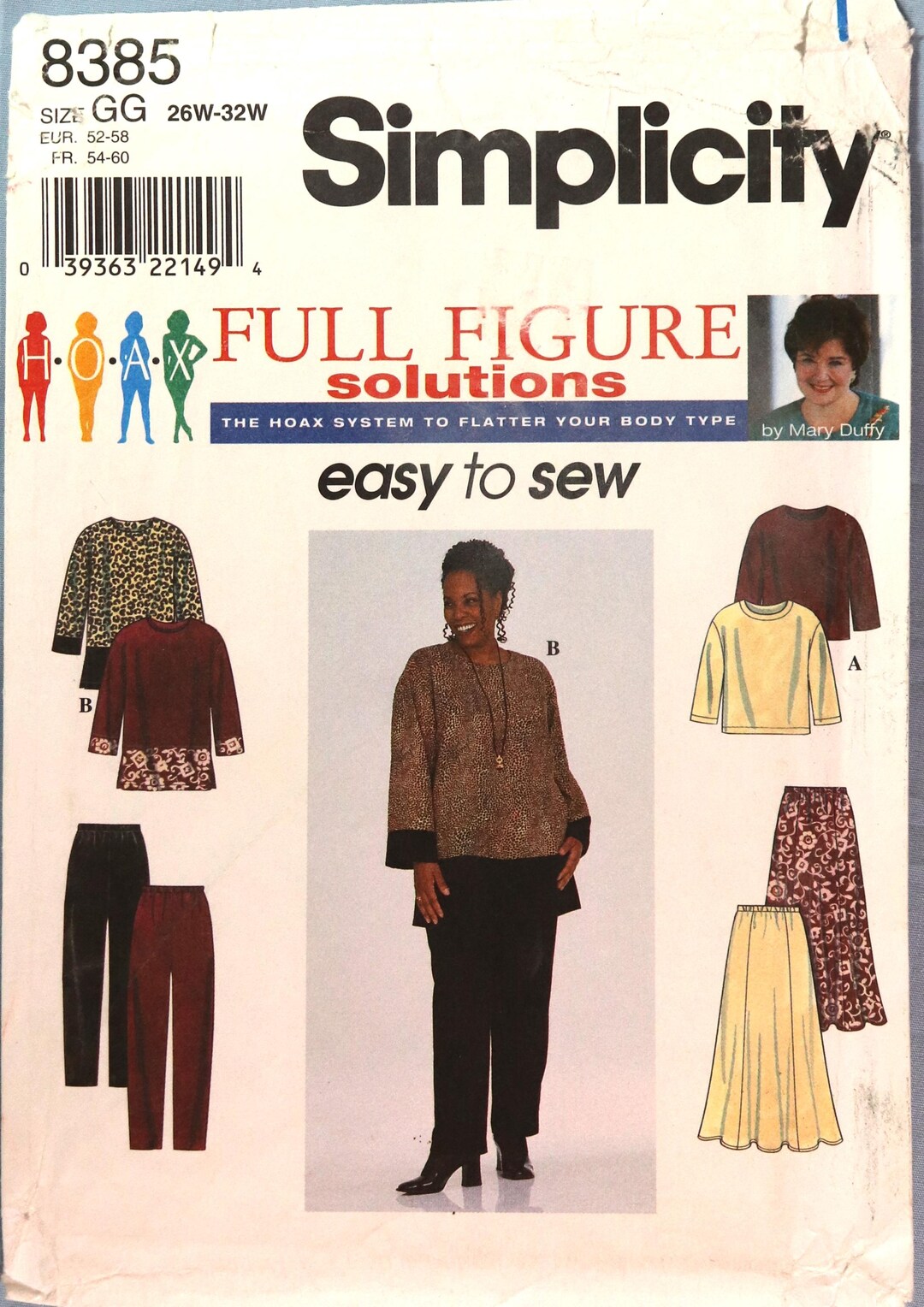 Simplicity 8385. Women's Tunic, Top, Skirt and Pants Pattern. Mary ...