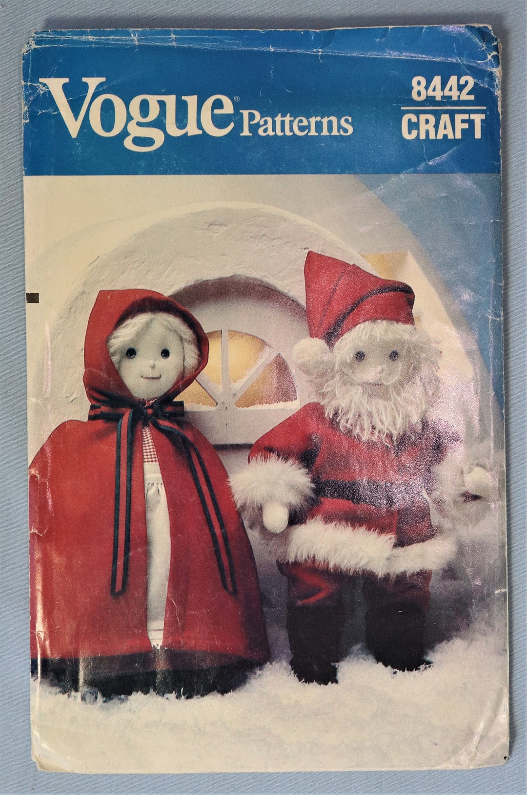 Vogue 8442. Santa Dolls Pattern. Mr and Mrs Santa Claus Doll Pattern ...