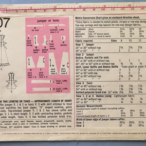 Simplicity 5807. Vintage 1973 Jumper and Tunic Pattern. 1973 Boho ...