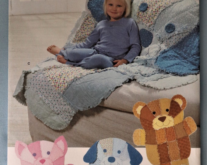 Simplicity 9674. Rag Quilt Pattern. Animal Rag Quilt or Wall Hanging ...