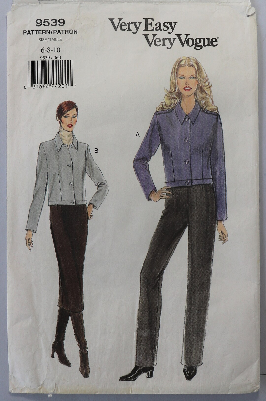 Vogue 9539. Misses Jacket, Skirt and Pants Pattern. Waist Jacket ...