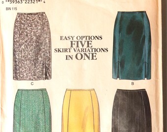 New Look 6199. Misses Jacket and Skirt Pattern. Vintage 1980's Fitted ...