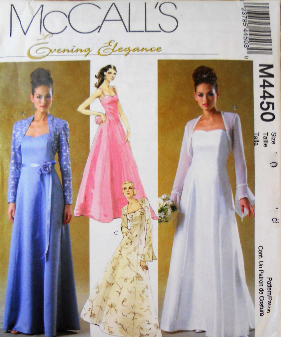 Mccall's 4450. Misses Dress and Shrug Pattern. Fit, Flare Evening ...