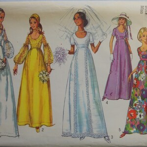 Simplicity 9260. Bridal Gown Pattern. Vintage 1971 Wedding Dress ...