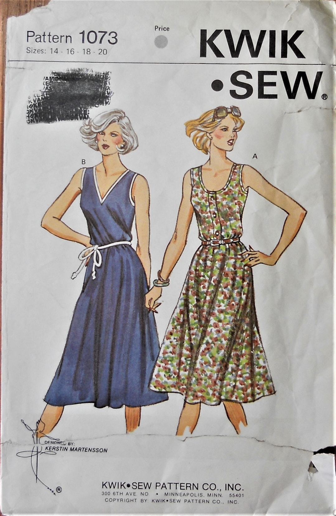 Kwik Sew 1073. Womens Dress Pattern. Womens Pullover Knit Summer ...