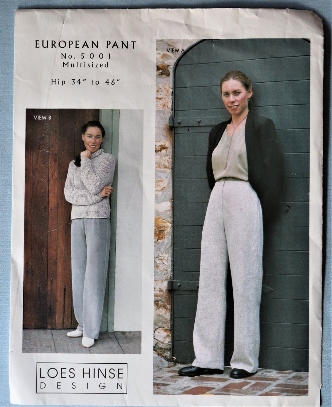 Loes Hinse European Pants 5001 Pattern. Loose Fit Pants Pattern. Hip 3446 Uncut - Etsy