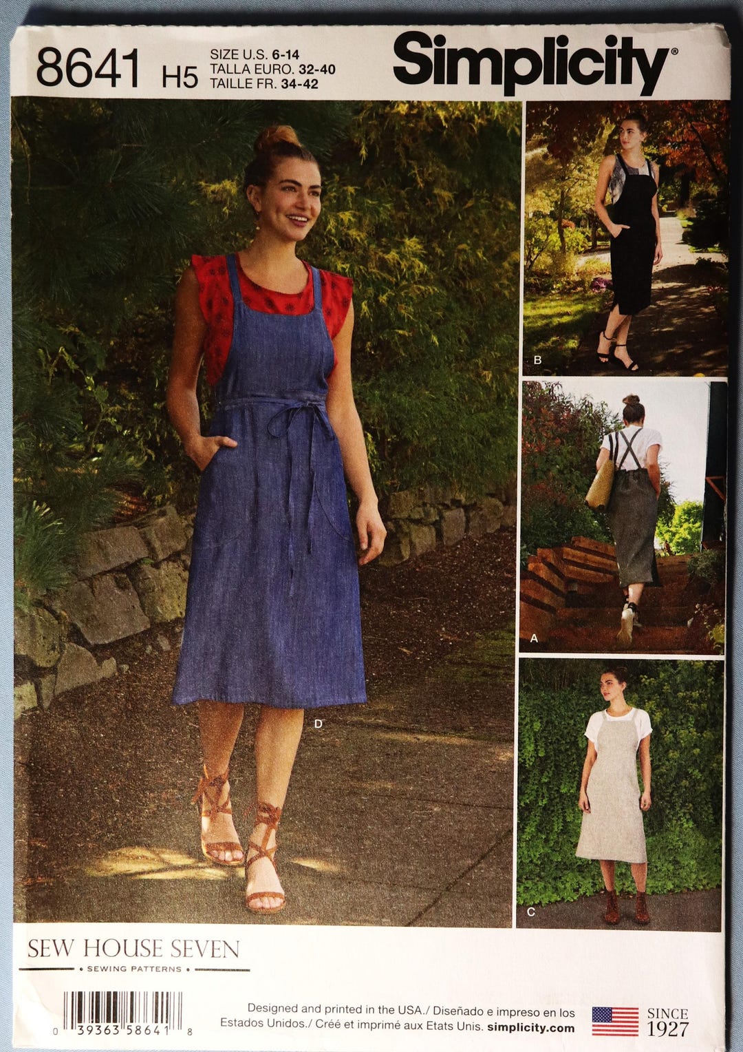 Simplicity 8641. Misses Jumper Pattern. Bib Jumper Pattern. SZ 6-14 ...