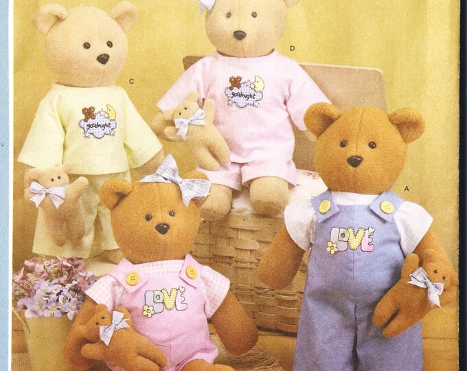 Mccall's 3760. Stuffed Bunnies Pattern. Vintage 1988 country Bunny ...