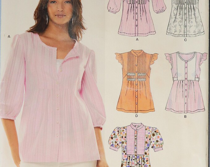 New Look 6781. Misses Blouse Pattern. Pintuck Blouse With Back Ties and ...