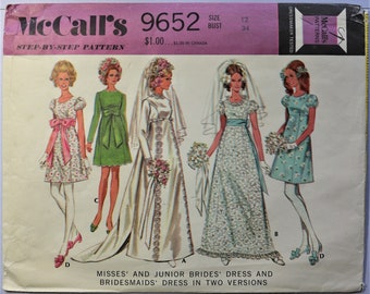 Mccall's 9685. Bridal Gown Pattern. off Shoulder Formal Bridal Gown ...