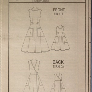 Mccall's 7354. Misses and Child Wrap Dress Pattern. Mother and Daughter ...
