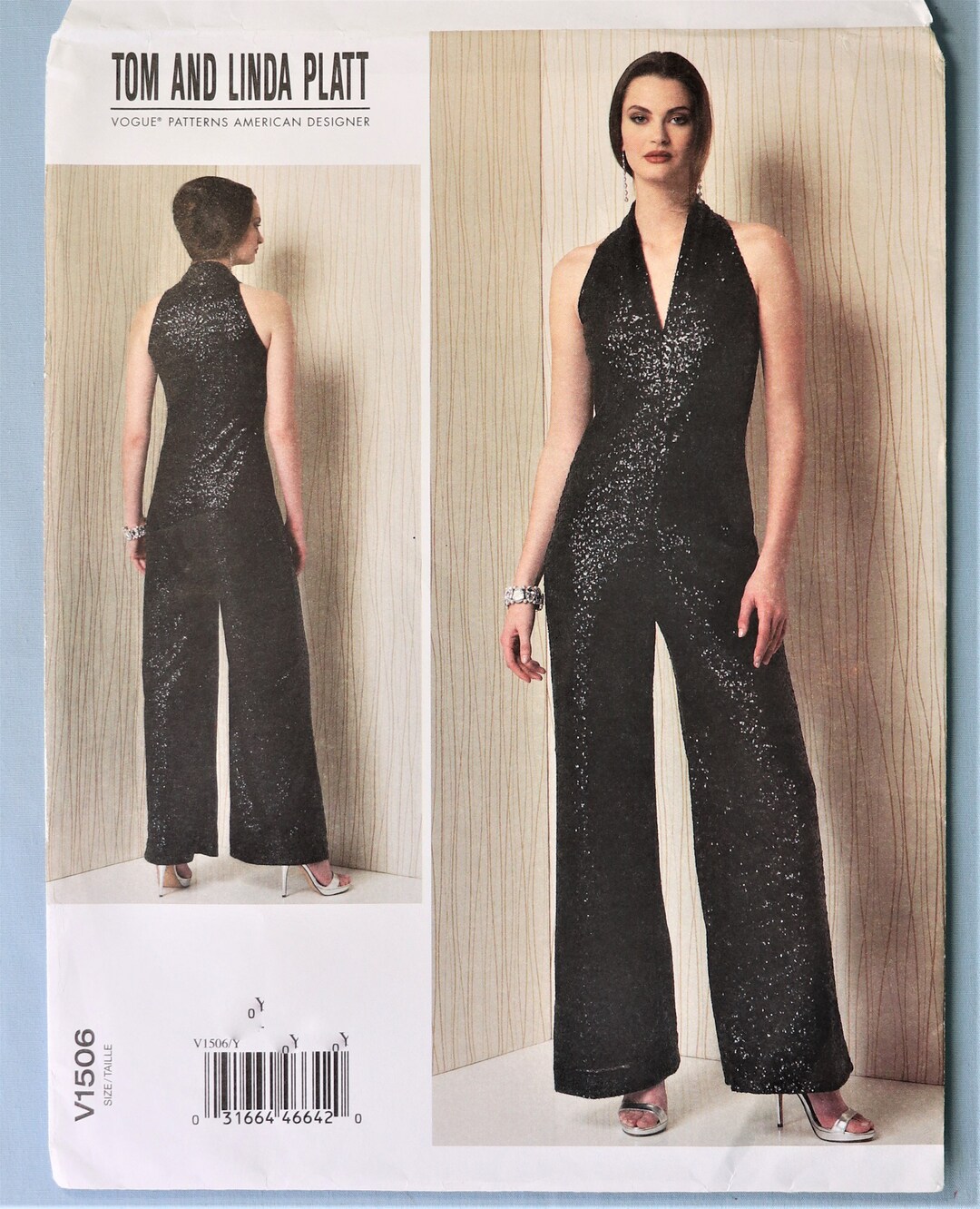Vogue 1506. Jumpsuit Pattern. Tom and Linda Platt Evening Jumpsuit With ...