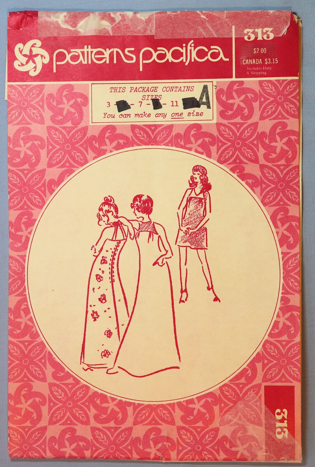 Patterns Pacifica 313. Hawaiian Dress Pattern. Vintage 1970s Hawaiian ...