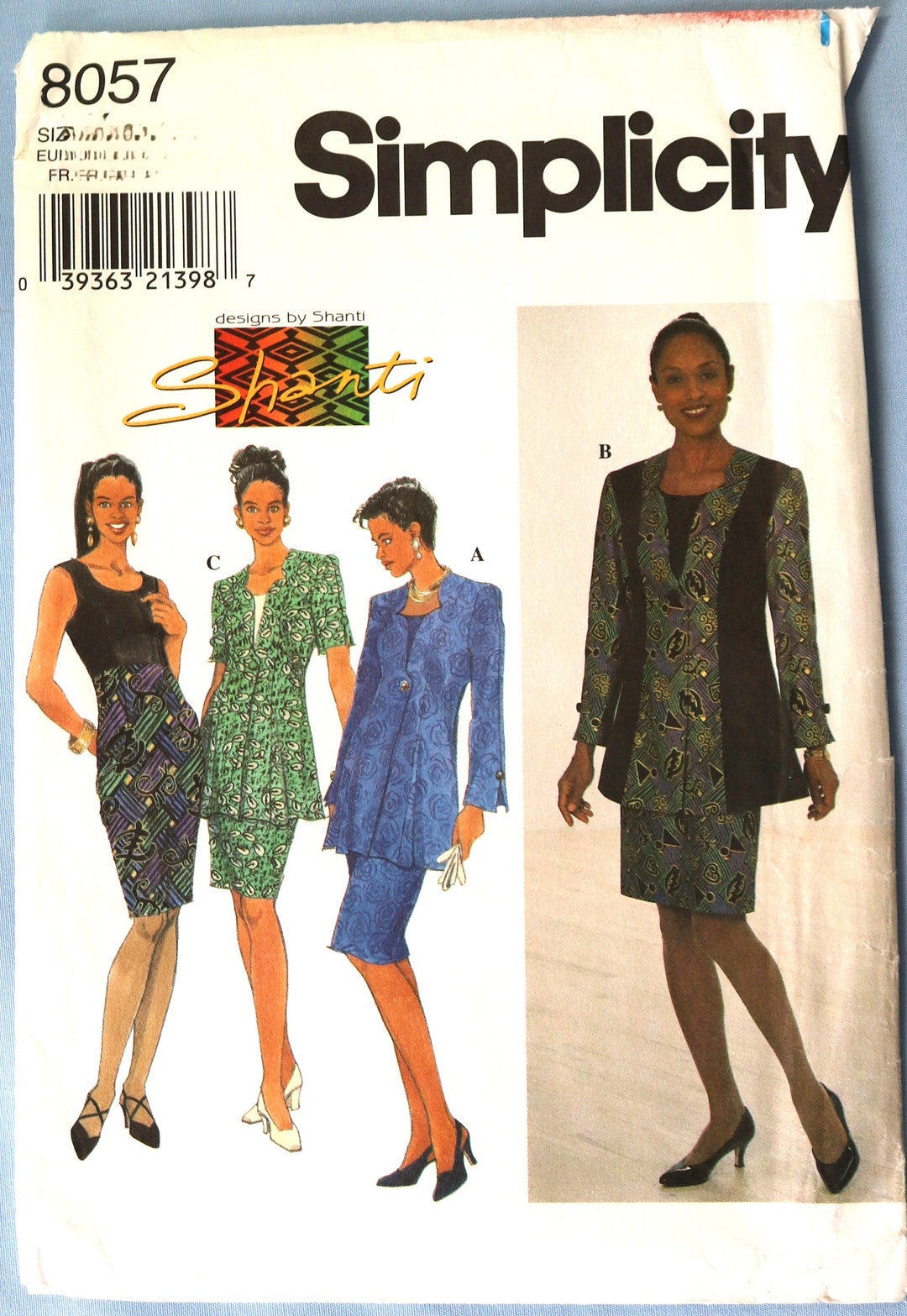 Simplicity 8057. Misses Dress and Jacket Pattern. Shanti Sheath Dress ...