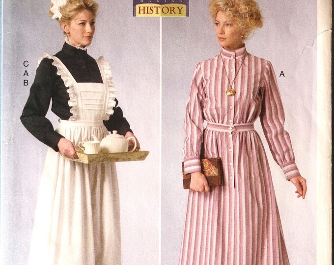 Butterick 6229. Edwardian House Maid Dress and Apron Pattern. Downton ...