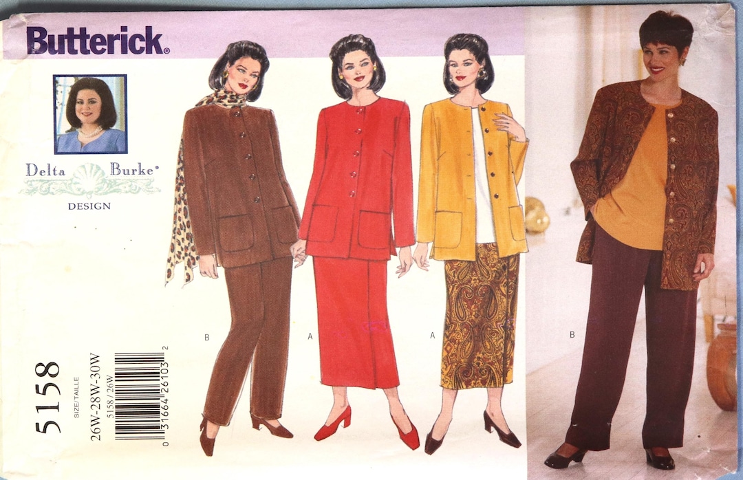 Butterick 5158. Women's Jacket, Top, Skirt and Pants Pattern. Delta ...