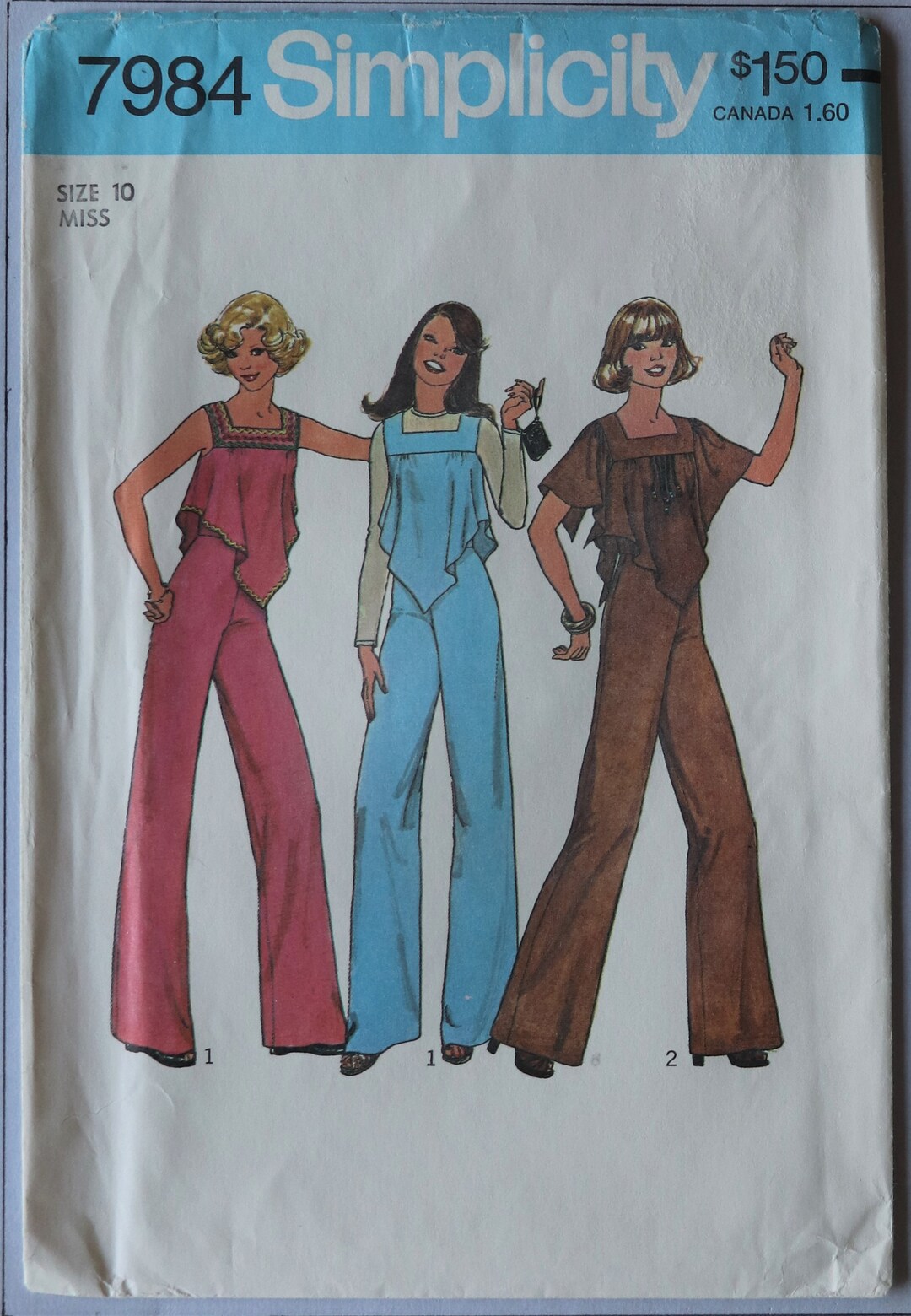 Simplicity 7984. Misses Jumpsuit Pattern. Vintage 1977 Jumpsuit With ...