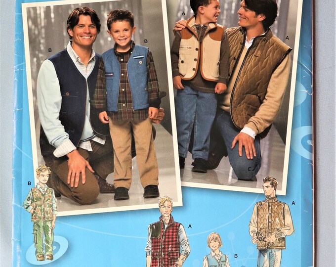 Simplicity 2479. Men and Boy Vest Pattern. Mens/boys Sports Vests ...