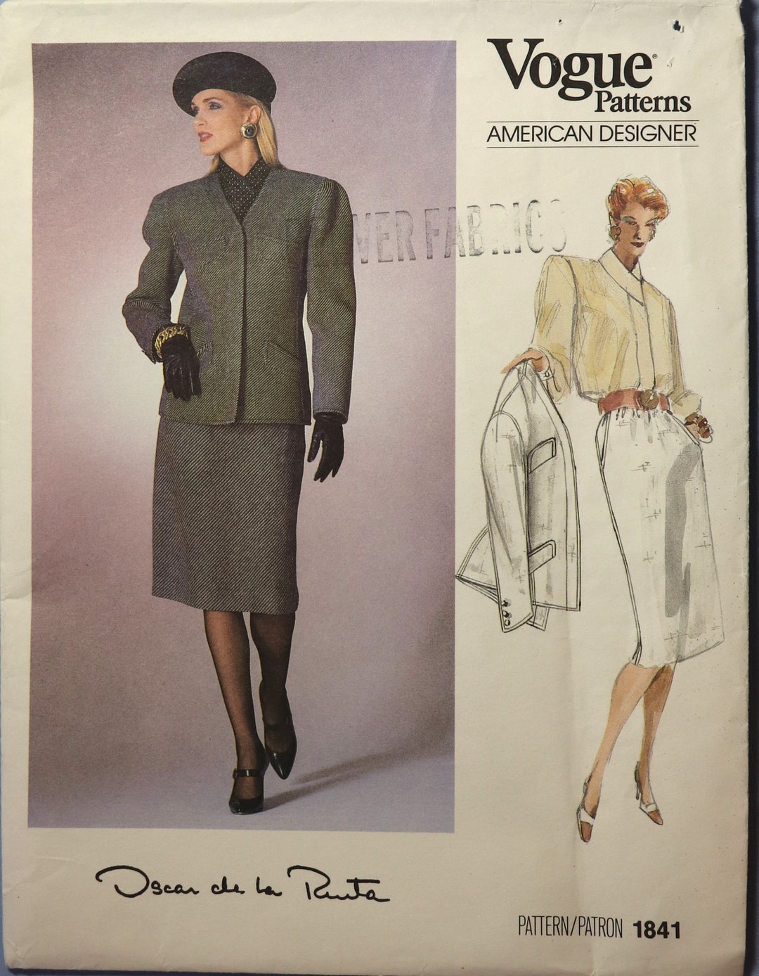 Vogue 1841. Oscar De La Renta Jacket, Skirt and Blouse Pattern. Vintage ...