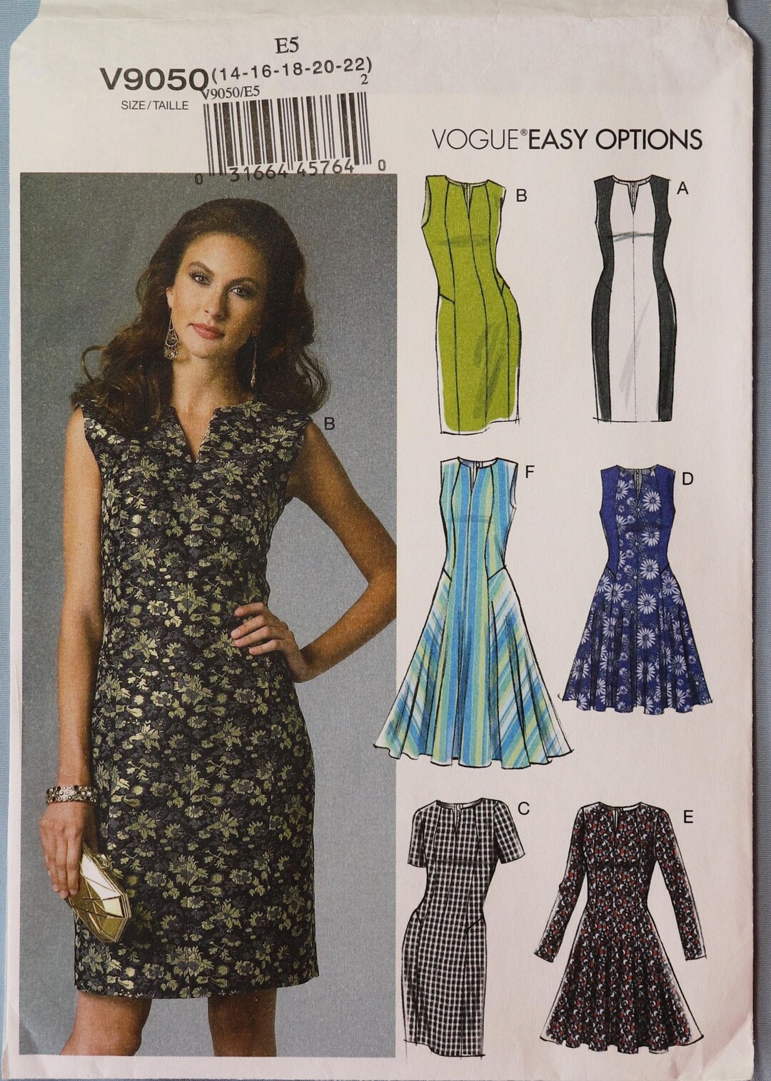 Vogue 9050. Women's Dress Pattern. Vogue Options Fitted Dress or Fit ...