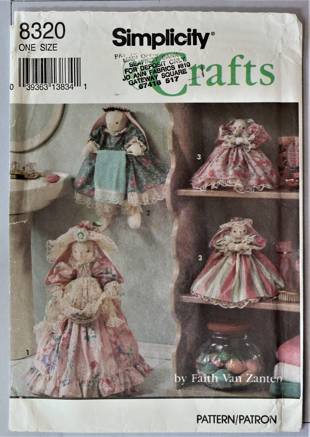 Simplicity 8320. Bunny Bathroom Decor Pattern. Bathroom Bunnies Pattern ...