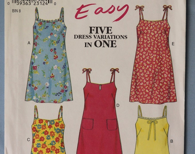 New Look 6863. Misses Sundress Pattern. Easy Sew Slip Dress Pattern ...