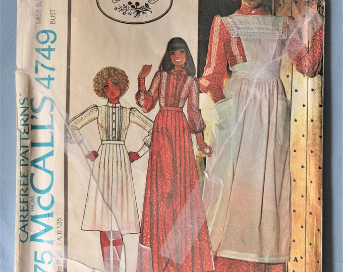 Mccall's 4749. Vintage 1975 Laura Ashley Blouse, Skirt and Pinafore ...