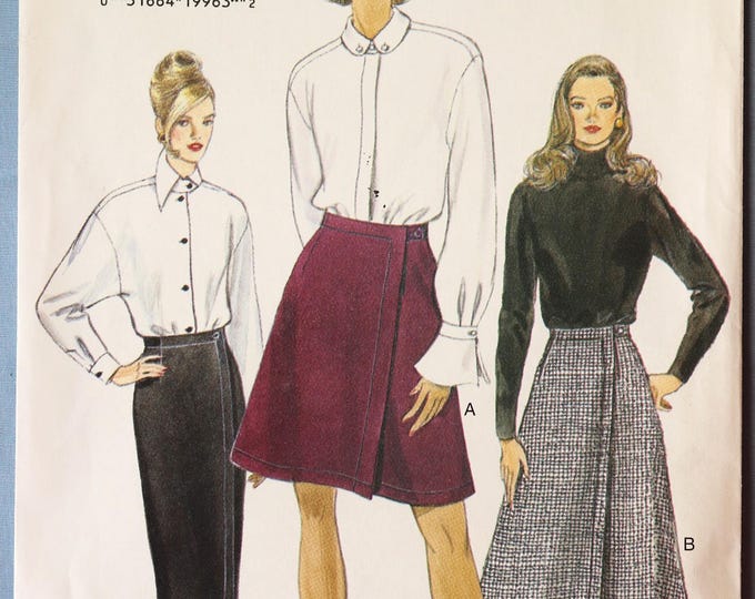 Vogue 9071. Misses Wrap Skirts Pattern. Easy Sew Maxi or Mini A Line ...