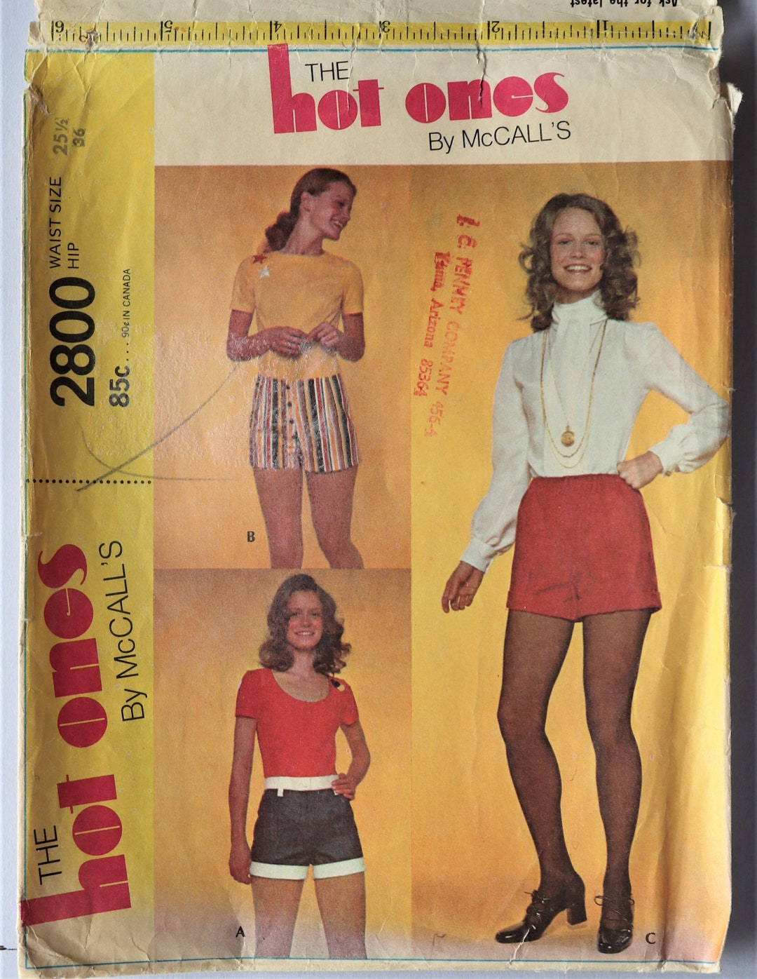 Mccall's 2800. Misses Shorts Pattern. Vintage 1971 Short Shorts Pattern ...