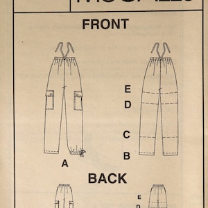 Mccall's 2101. Women's Drawstring Pants and Shorts Pattern. 1 Hour Easy ...