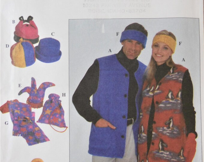 Simplicity 7880. Fleece Hats Pattern. Unisex Novelty Easy Sew Hats ...