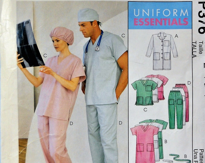 Mccall's 9123. Scrubs Pattern. Men/women Scrubs Pattern. Lab Coat Pattern. Medical Scrubs ...