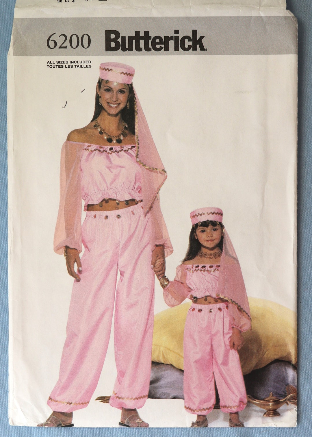 Butterick 6200. Misses and Child Arabian Princess Jasmine Costume ...