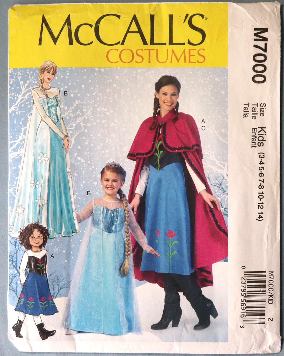 Mccall's 7000. Frozen Costumes Pattern. Child/girl Frozen Costumes ...