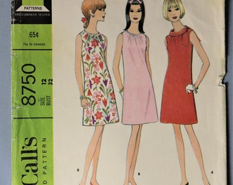 Sleeveless Shift Dress Pattern - Etsy