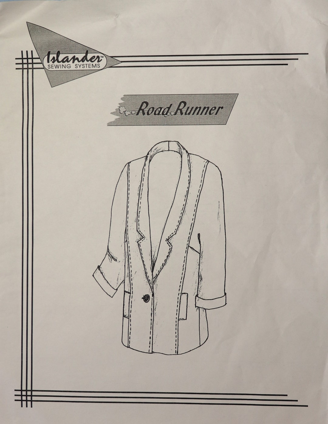 Islander Sewing Systems Road Runner Jacket Pattern. Misses Easy Fit ...