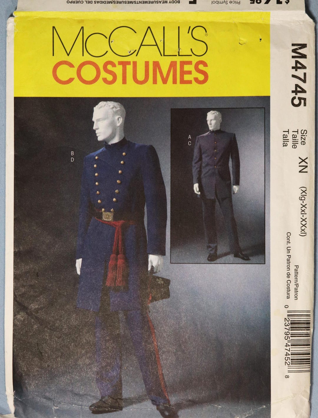 Mccall's 4745. Men's Civil War Military Costume Pattern. Civil War ...