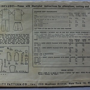 Simplicity 2051. Men's Pajamas Pattern. Vintage 1951 - Etsy