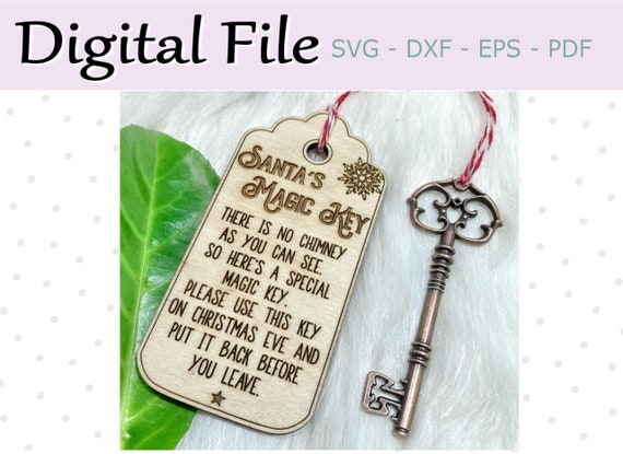 Santa's Magic Key SVG Santa Claus Key Digital File - Etsy