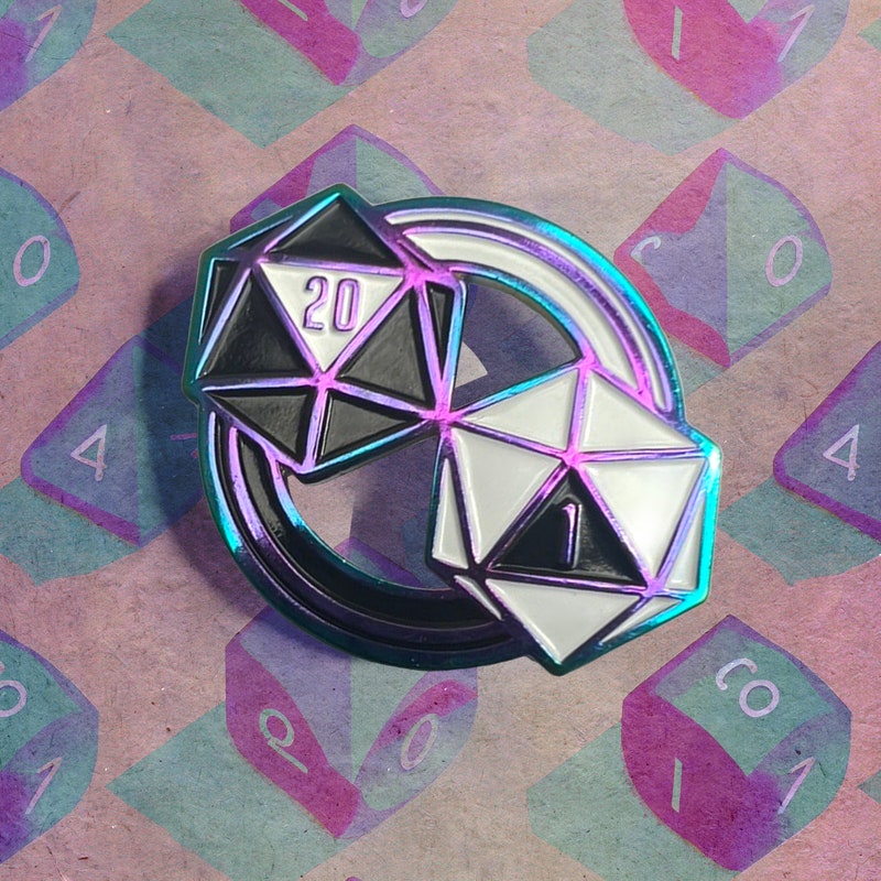 D20 Enamel Pin - Etsy