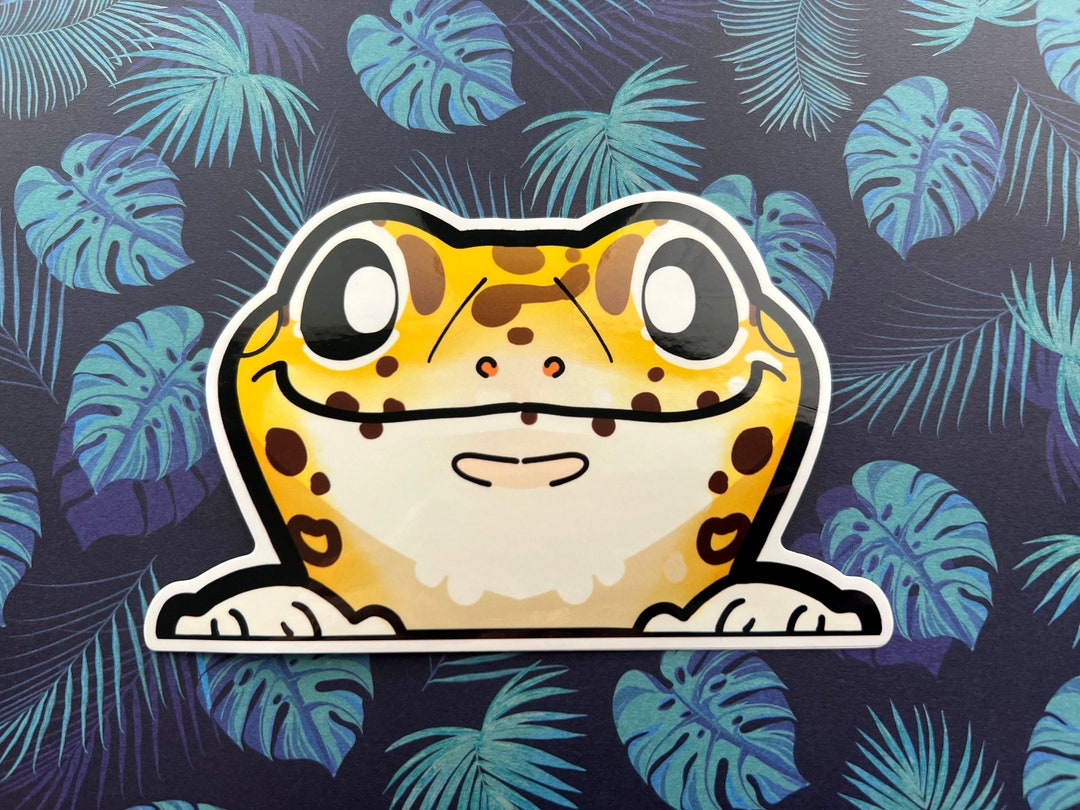 Adorable Leopard Gecko Passenger Pal Car Decal - Reptile Pet Lover Gift ...