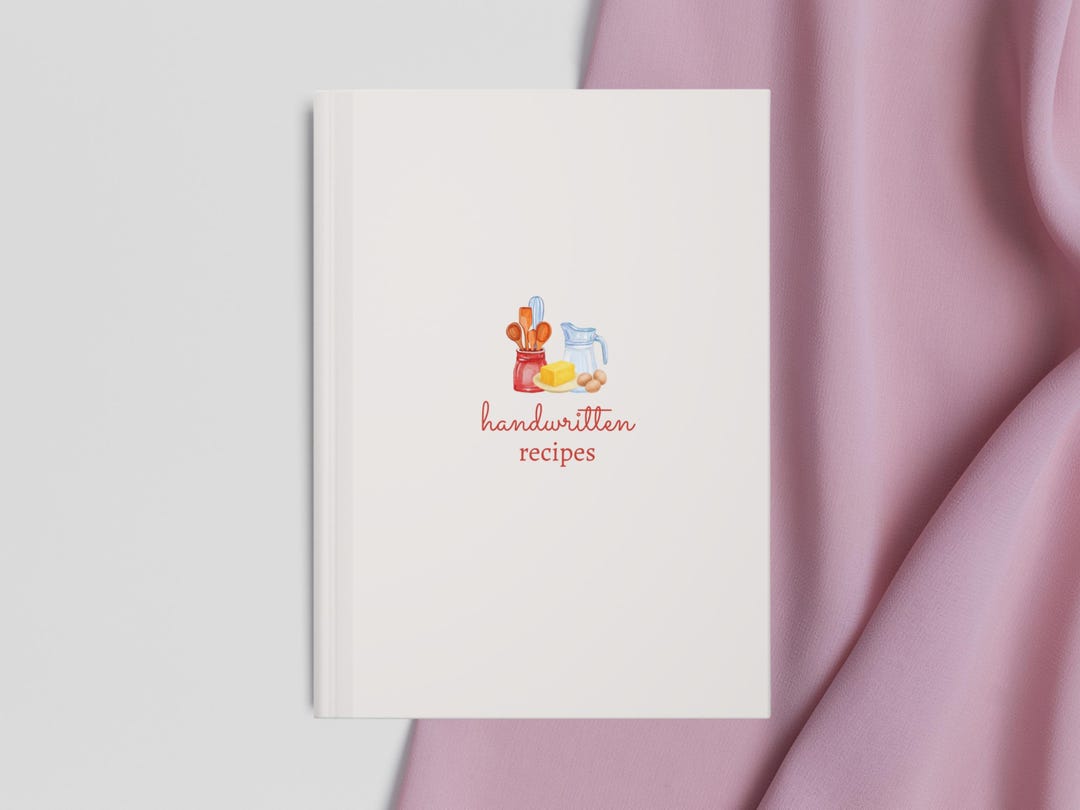 Preppy Farmhouse Recipe Journal, Watercolor Kitchen Illustrations, Book ...