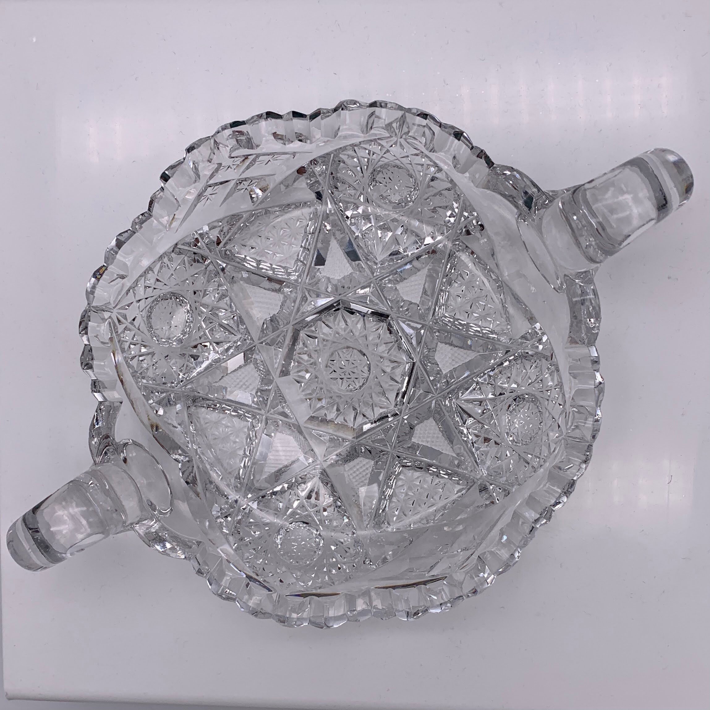Antique American Brilliant Cut Glass Two-handled Nappy Dish/1876-1917 ...