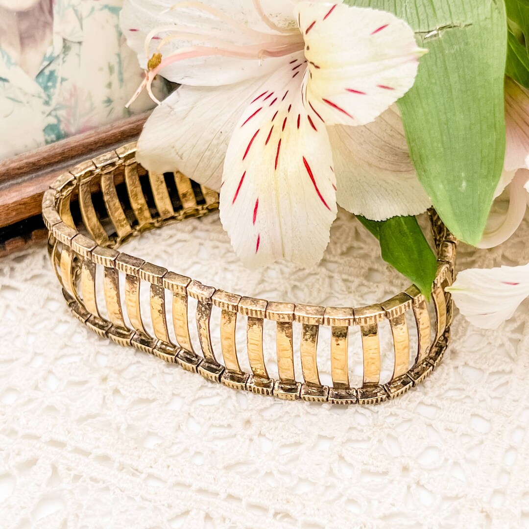 Vintage Gold Vermeil Ladder Link Bracelet - 7 1/2" - Etsy