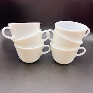 Pyrex White Milk Glass Mugs/vintage/1970s/corning, NY, Usa/grannycore ...