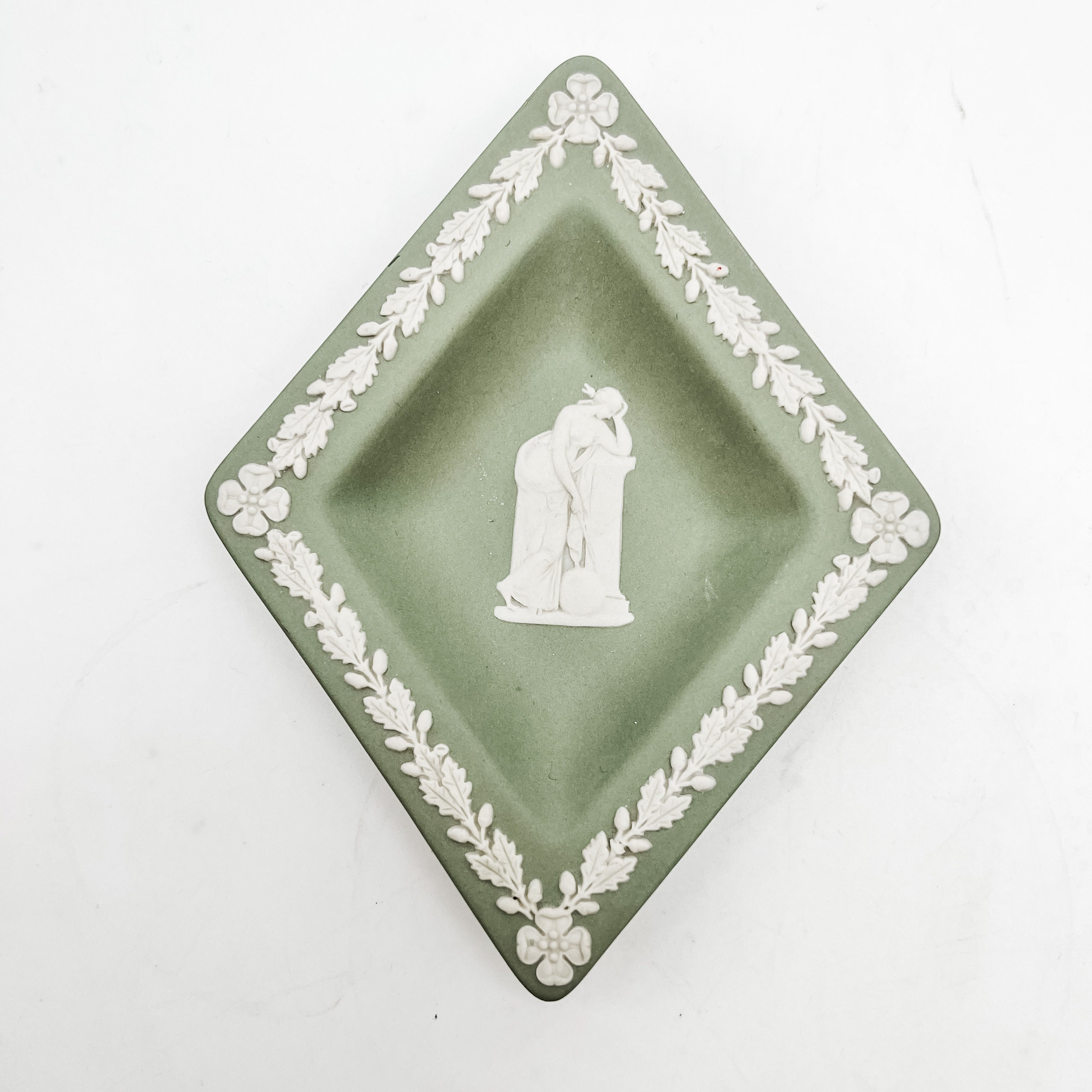 Wedgwood Jasperware Green Diamond-shaped Trinket - Etsy