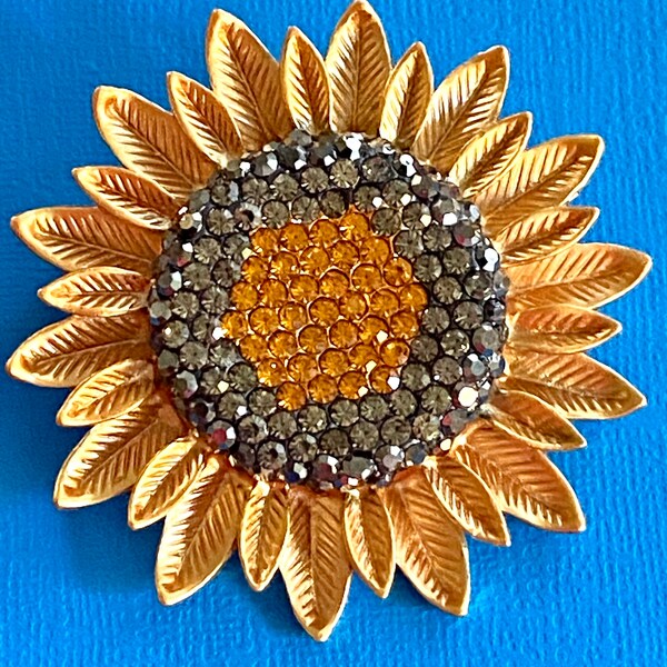 Sunflower Brooch - Etsy