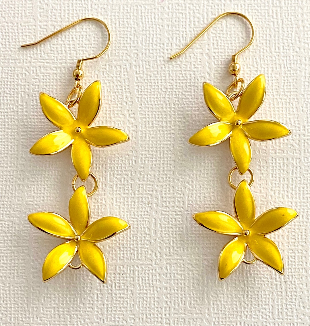 Yellow Flowers Earrings Two Variations. Hypoallergenic - Etsy